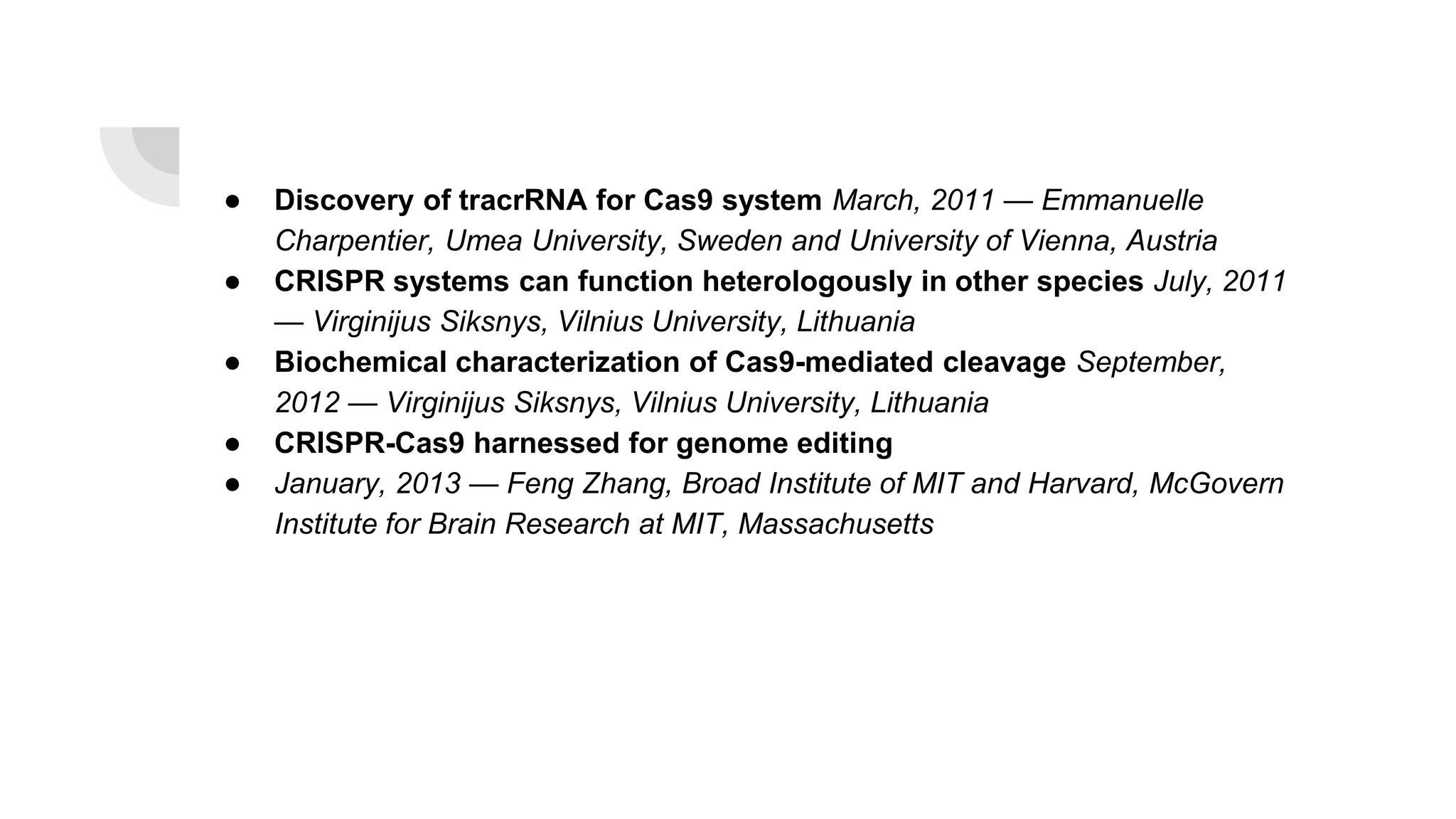 HISTORY OF CRISPR CAS-MAJOR INVENTIONS AND IT’S APPLICATION.pptx
