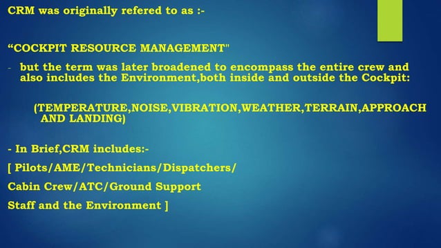HISTORY OF CRM-1.pptx crew resource management | PPTX