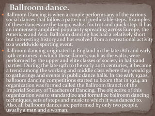 History of dance | PPTX