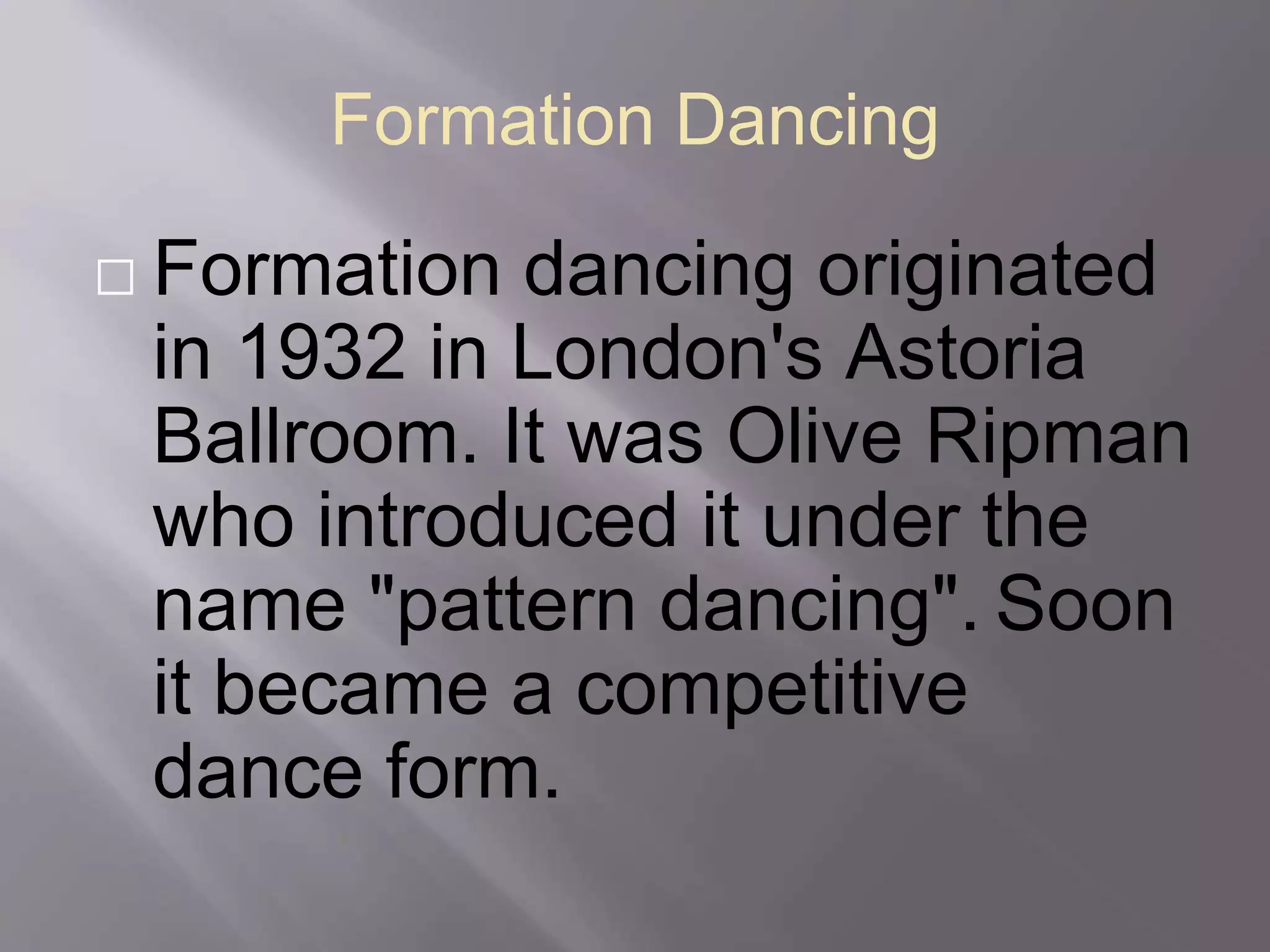 History of Dance Sport | PPTX