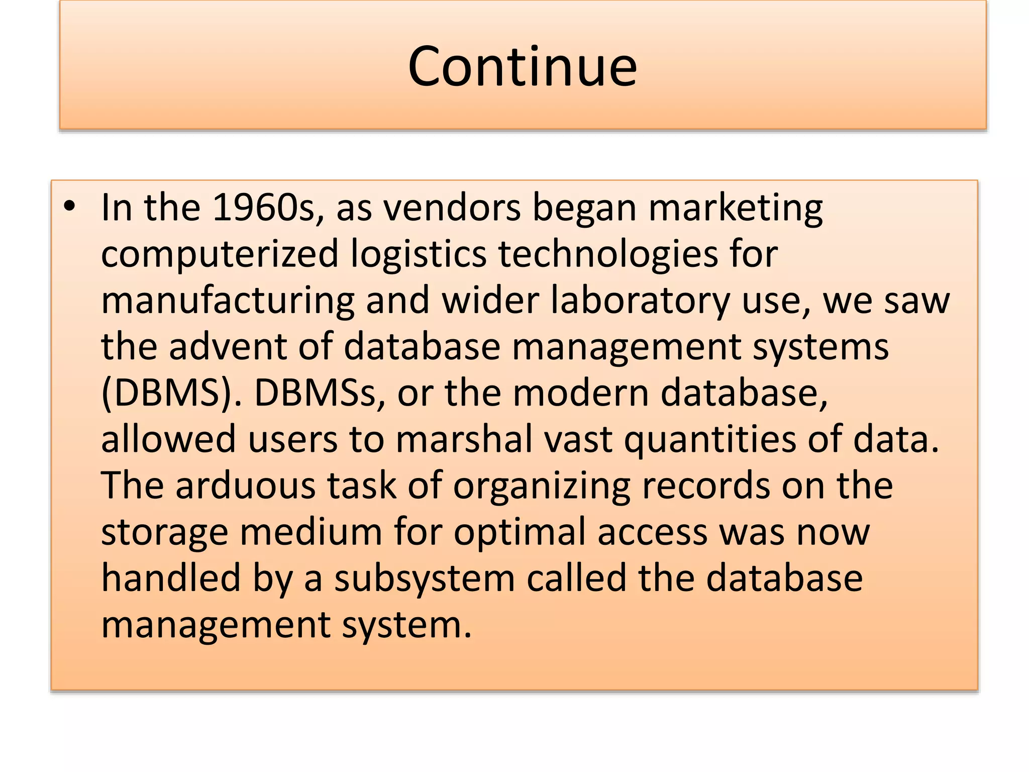 History of Database | PPTX