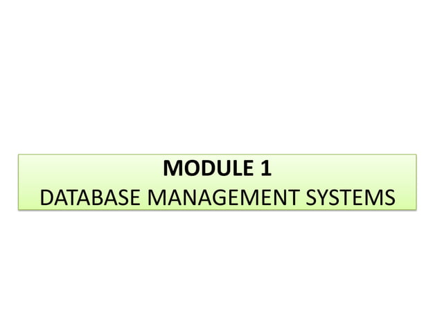 History of database processing module 1 (2) | PPT