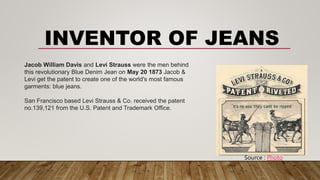 History of Denim and Origin of Jean.pptx | Women\'s Outerwear | Women ...