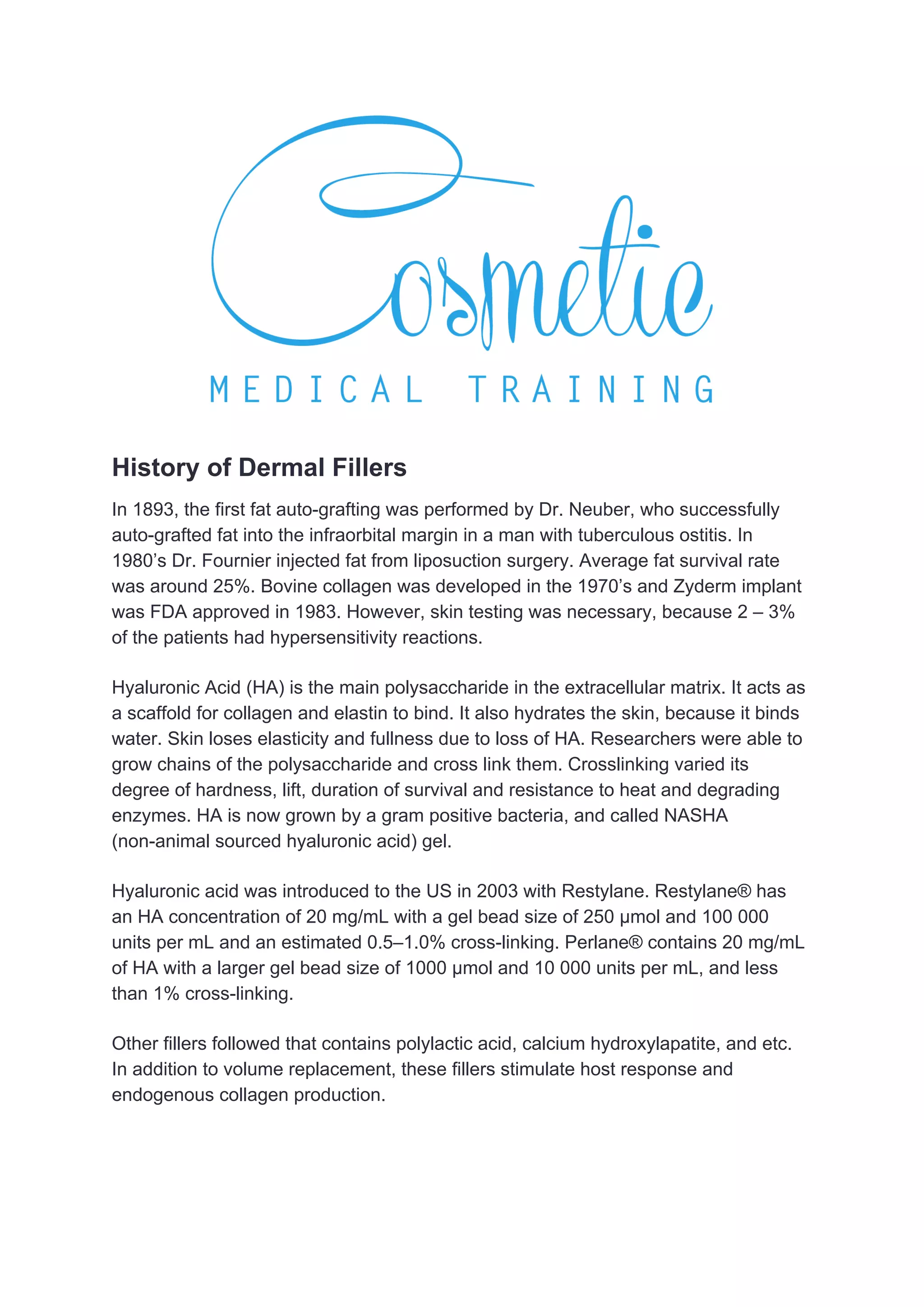 Restylane®️/Perlane®️ Injection Training Course Certification | PDF
