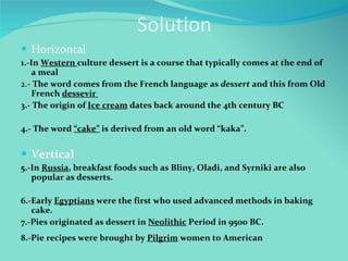 History of dessert | PPT