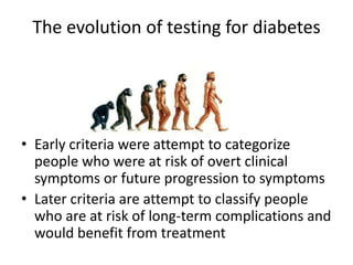 Historical perspective on the diagnosis of diabetes mellitus | PPTX