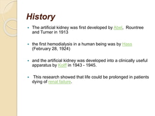 History of dialysis | PPT