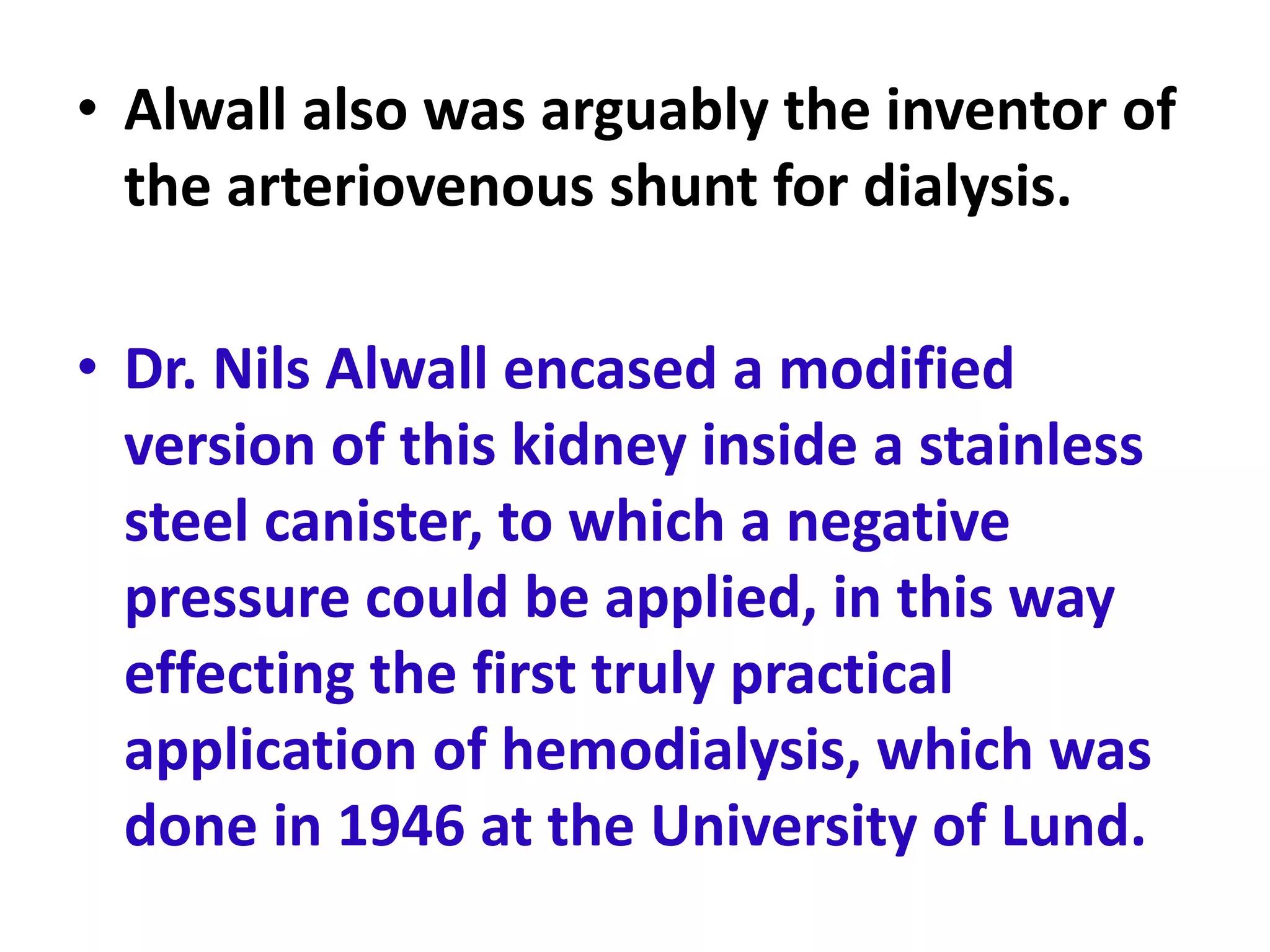 HISTORY OF DIALYSIS | PPTX