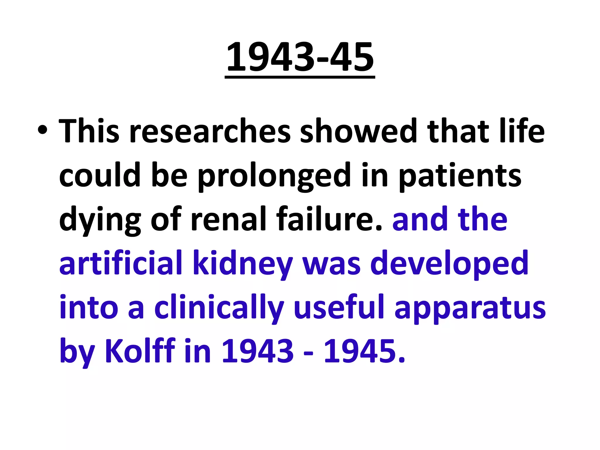 HISTORY OF DIALYSIS | PPTX