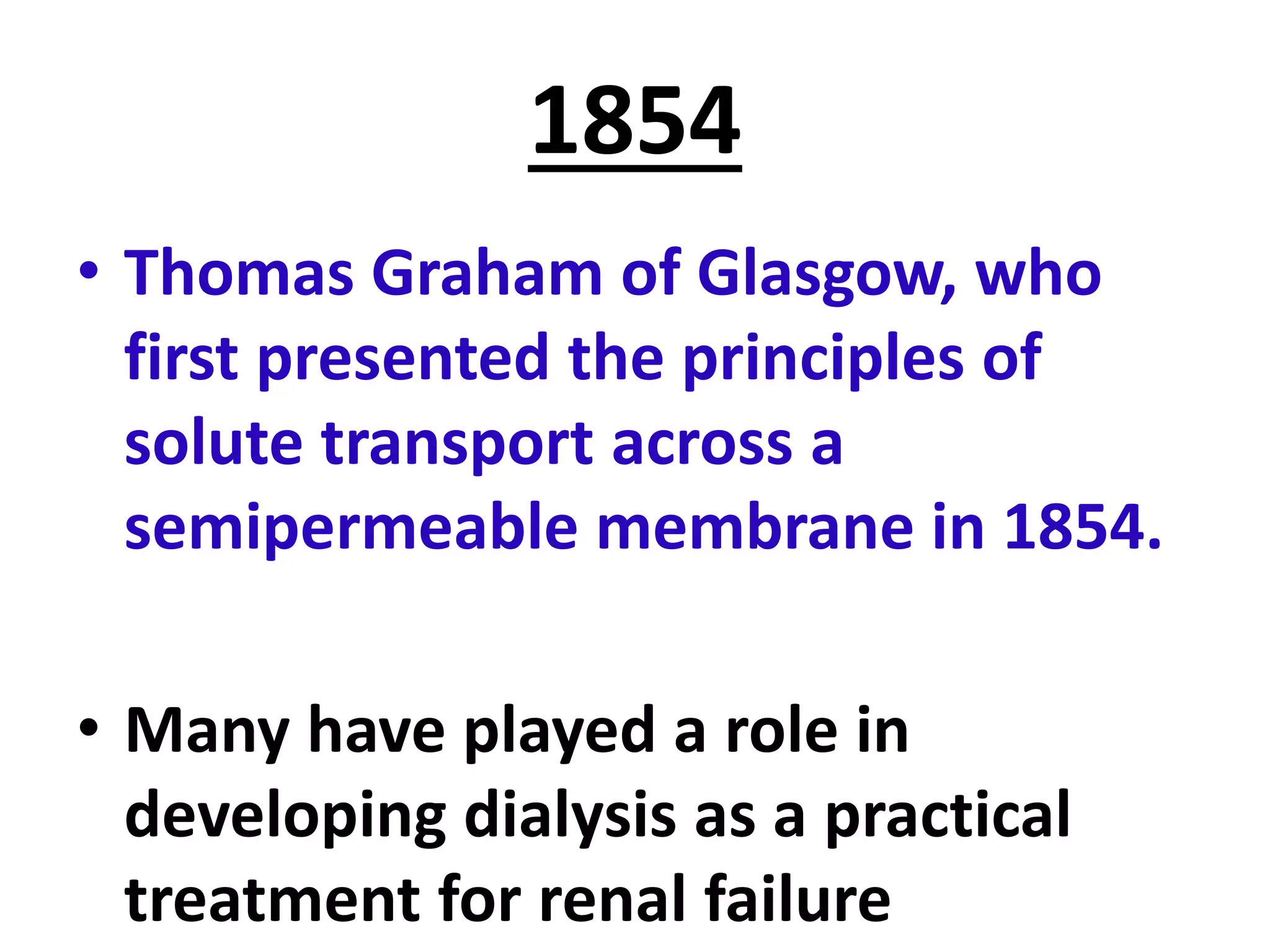 HISTORY OF DIALYSIS | PPTX