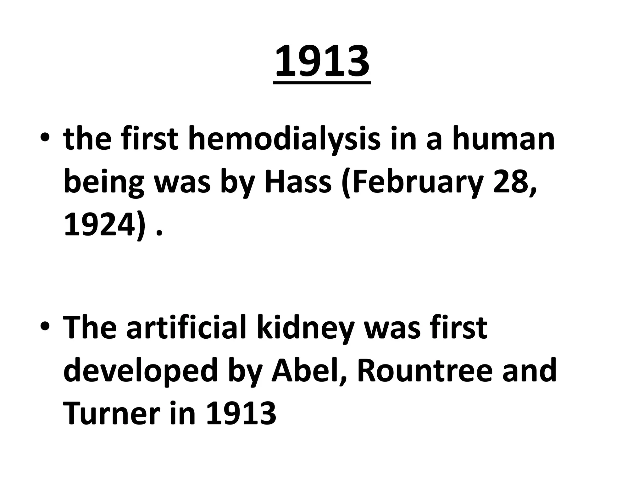 HISTORY OF DIALYSIS | PPTX
