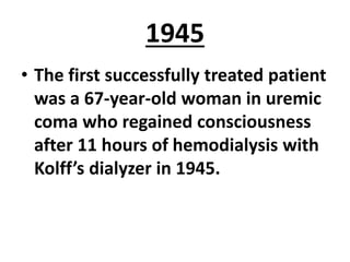 HISTORY OF DIALYSIS | PPTX