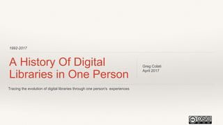 A history of digital libraries in one person | PPT