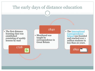 History of distance learning | PPTX