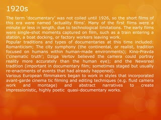 History of documentaries | PPT