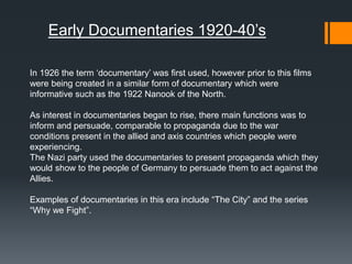 History of documentaries | PPT