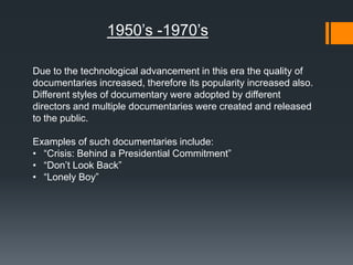 History of documentaries | PPT