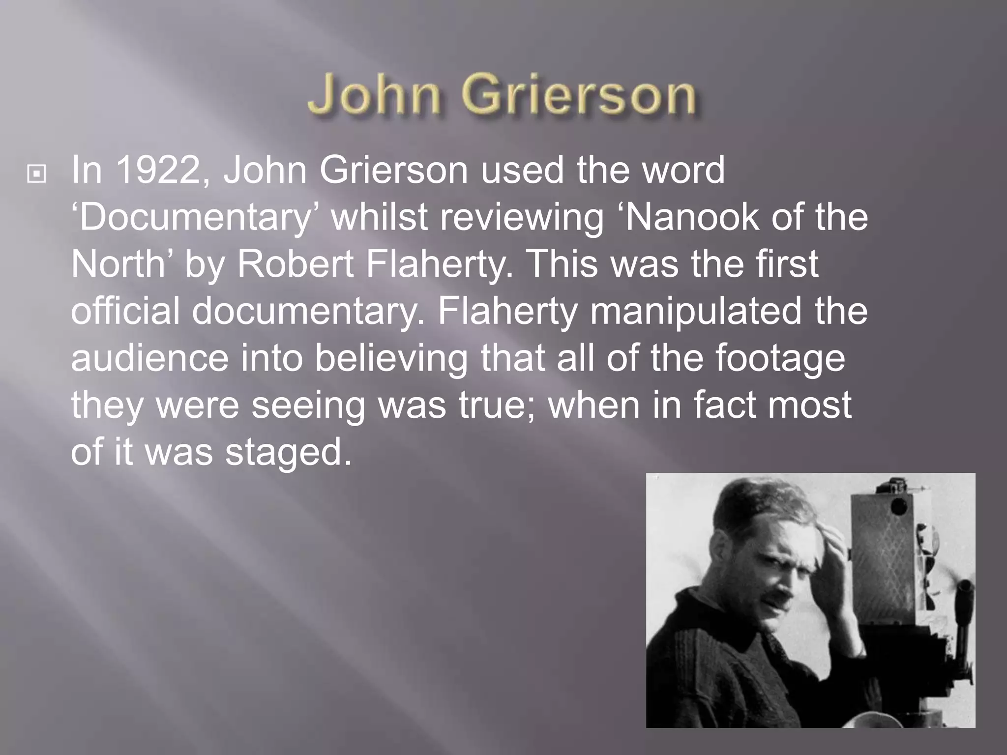 History of documentary | PPTX