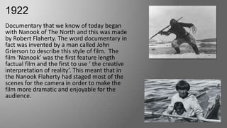 History of Documentaries | PPTX