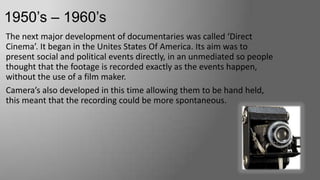History of Documentaries | PPTX
