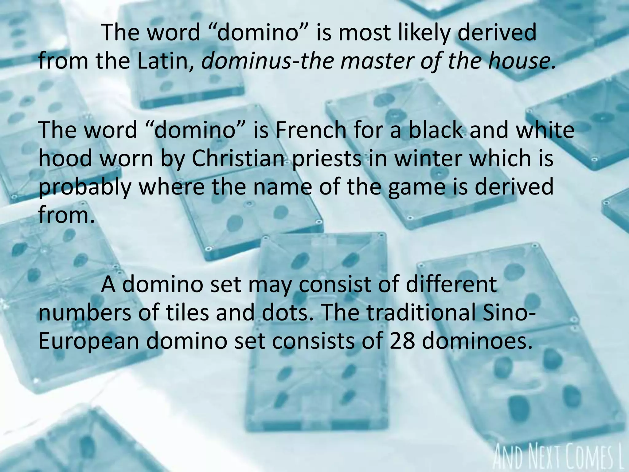 History of dominoes | PPTX