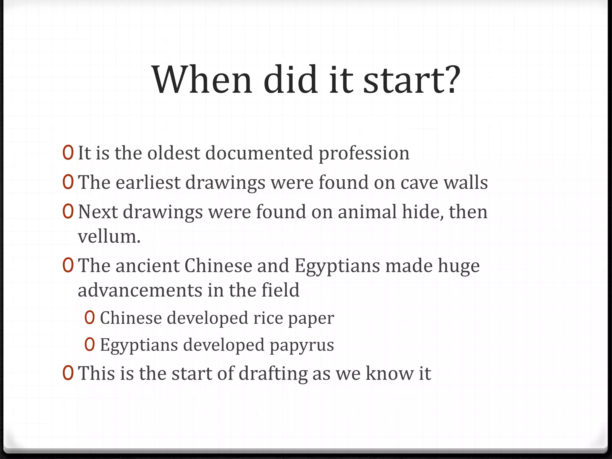 History of drafting | PPTX