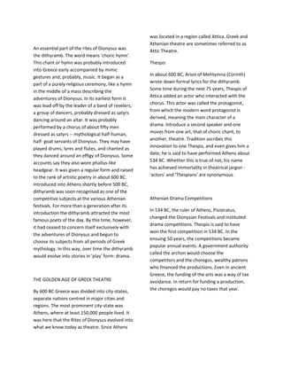 History of drama. | DOCX