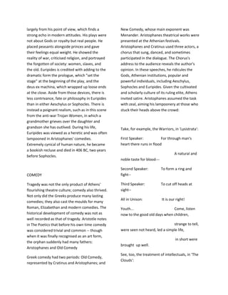 History of drama. | DOCX