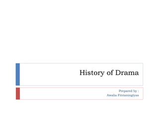 The History of Drama | PPT