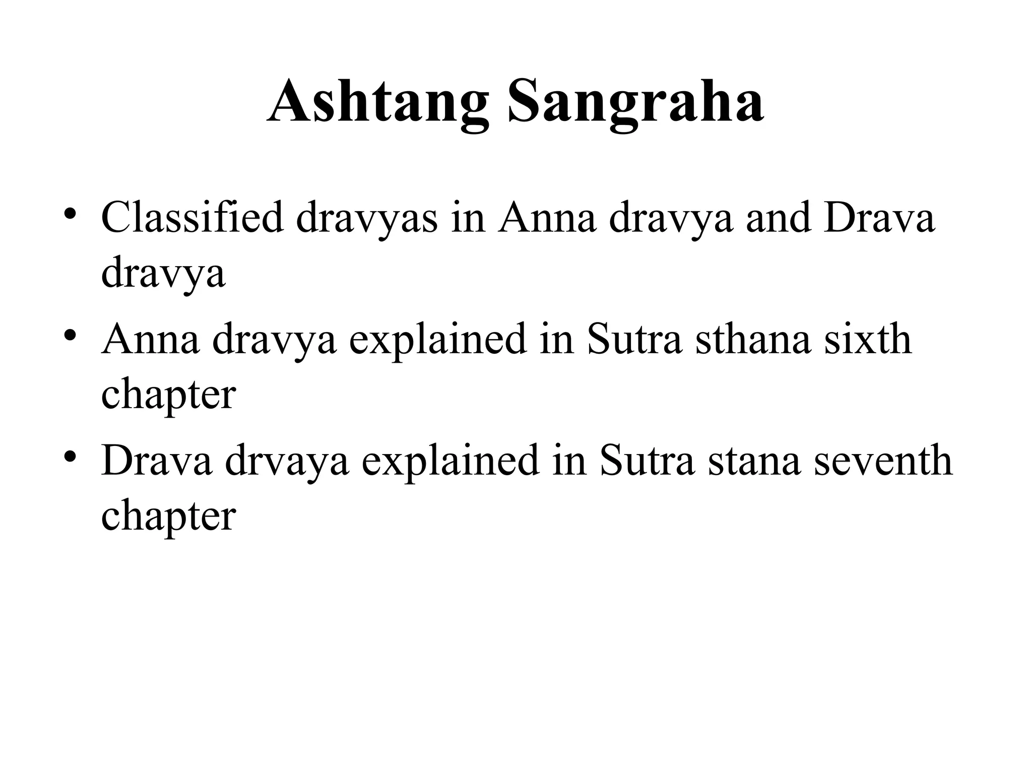 History of dravya guna | PPT
