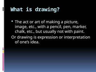 history of drawing grade 10 -11 students | PPT