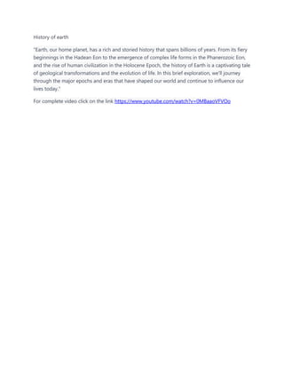 History of earth | PDF