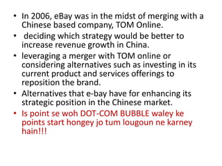History of e bay in china | PPTX | Internet | Computing