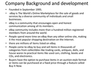 History of e bay in china | PPTX | Internet | Computing