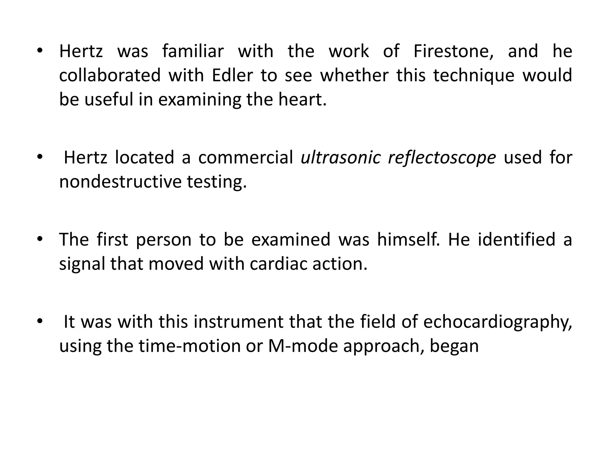 History of echocardiography | PPTX