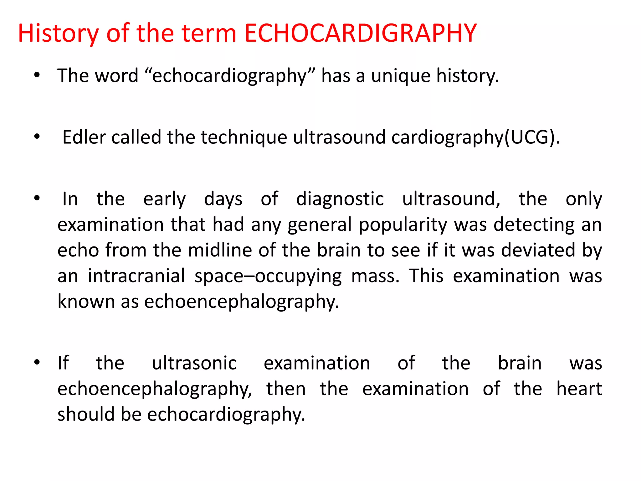 History of echocardiography | PPTX