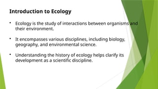 History Of Ecology and the era mention in it | PPTX