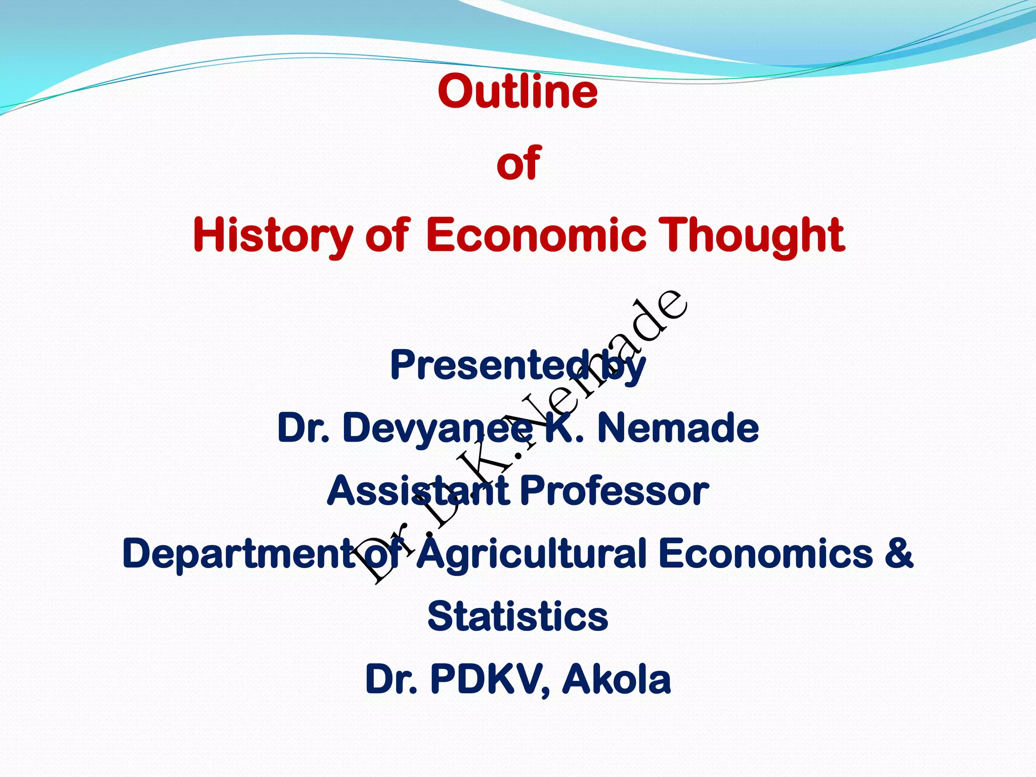History of economic thought | PDF