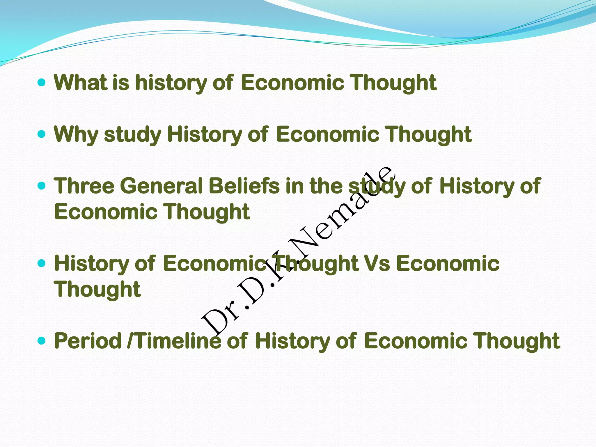 History of economic thought | PDF