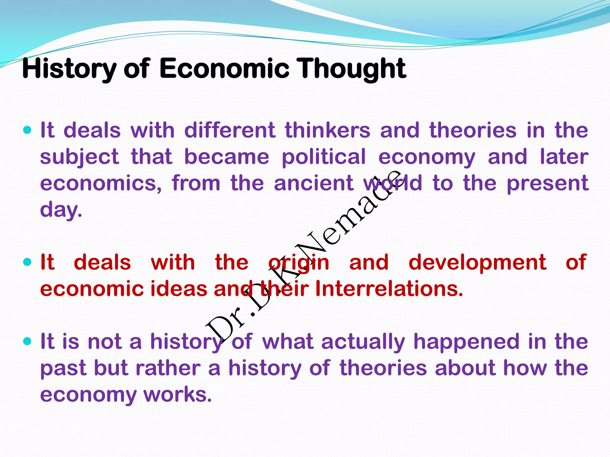 History of economic thought | PDF