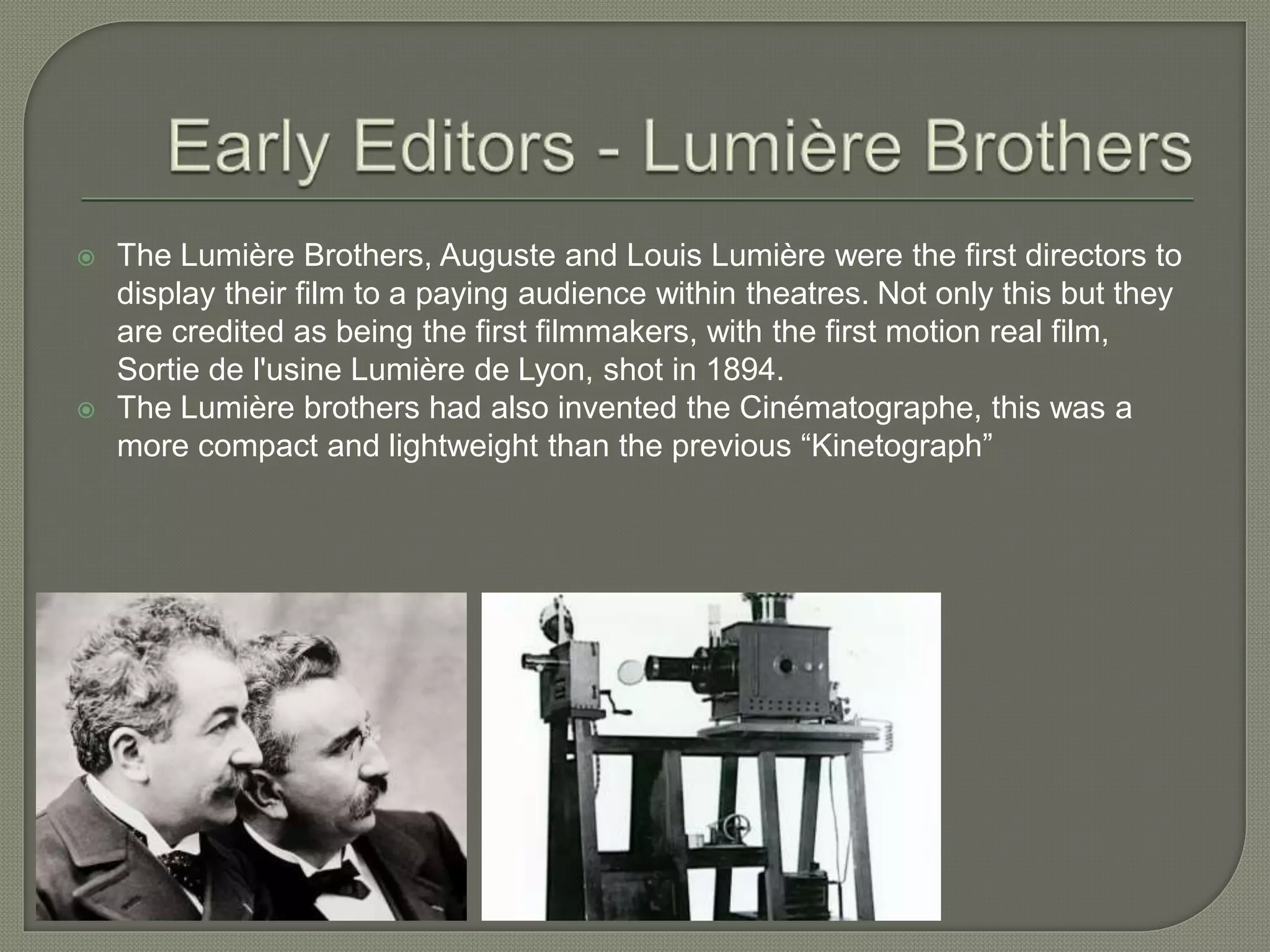 History of editing | PPTX