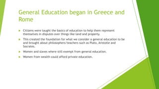 History of education summary | PPTX