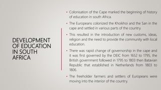 History of education in south africa | PPTX