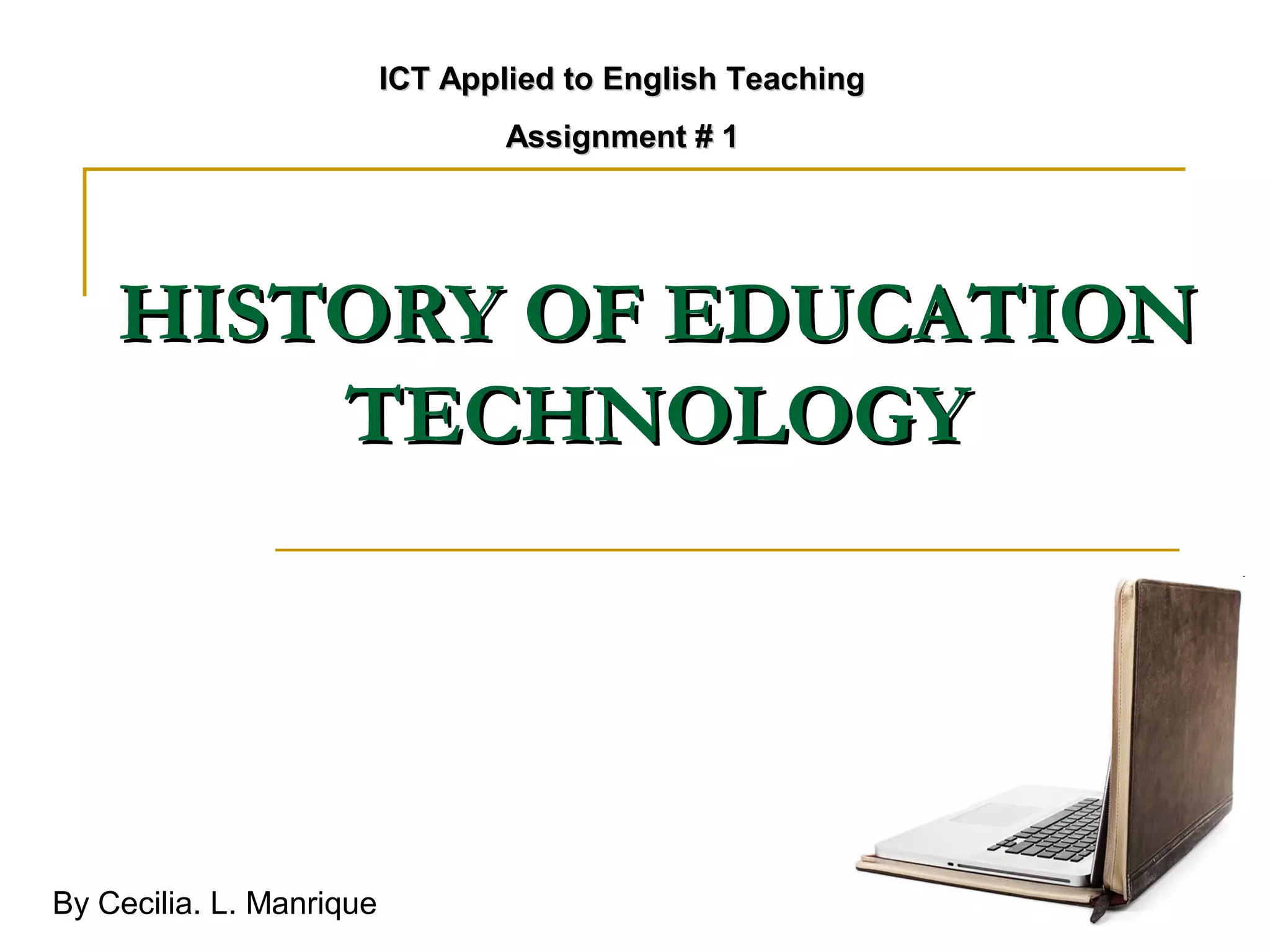 History of education technology | PPT