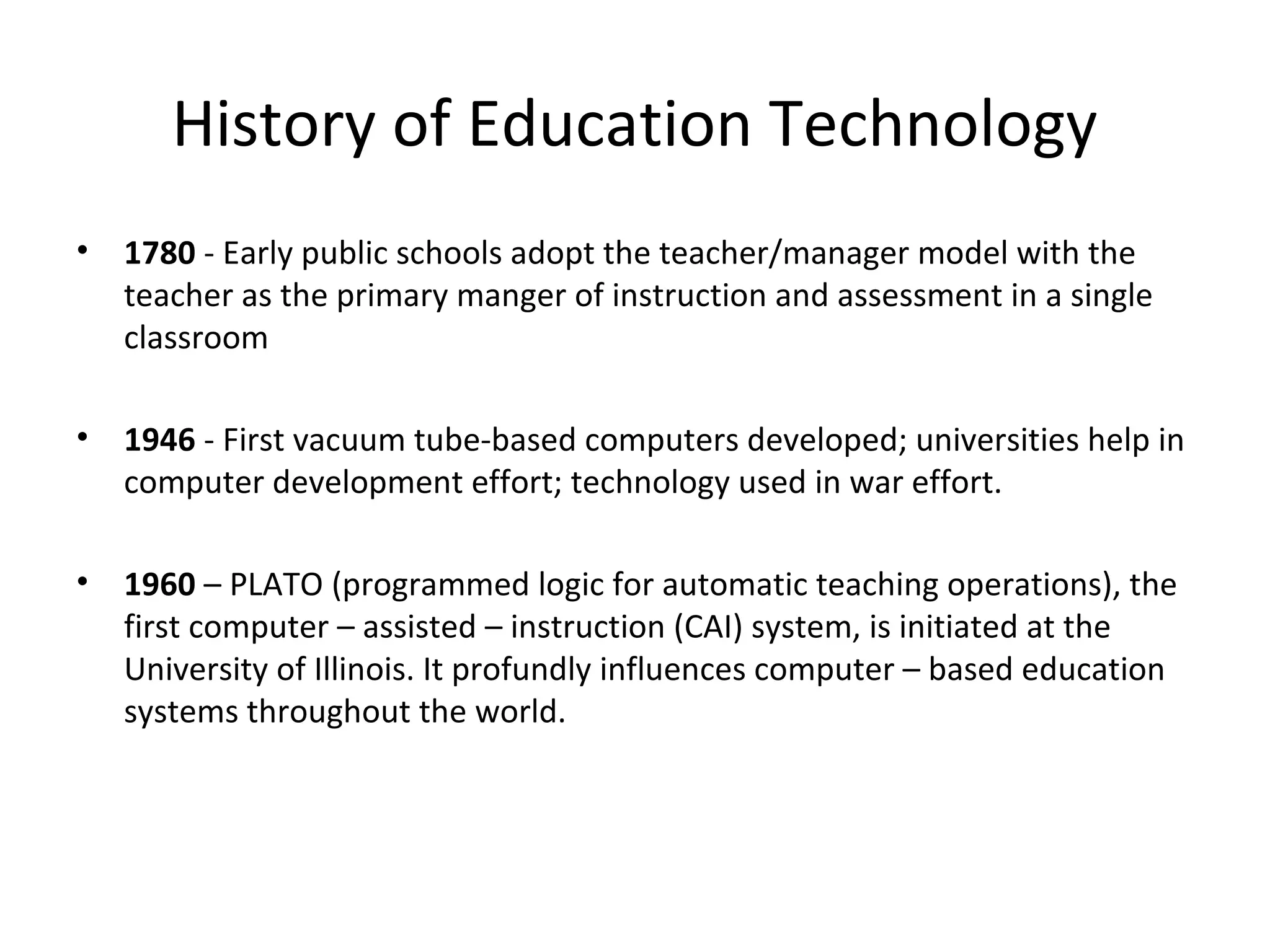 History of education technology | PPT