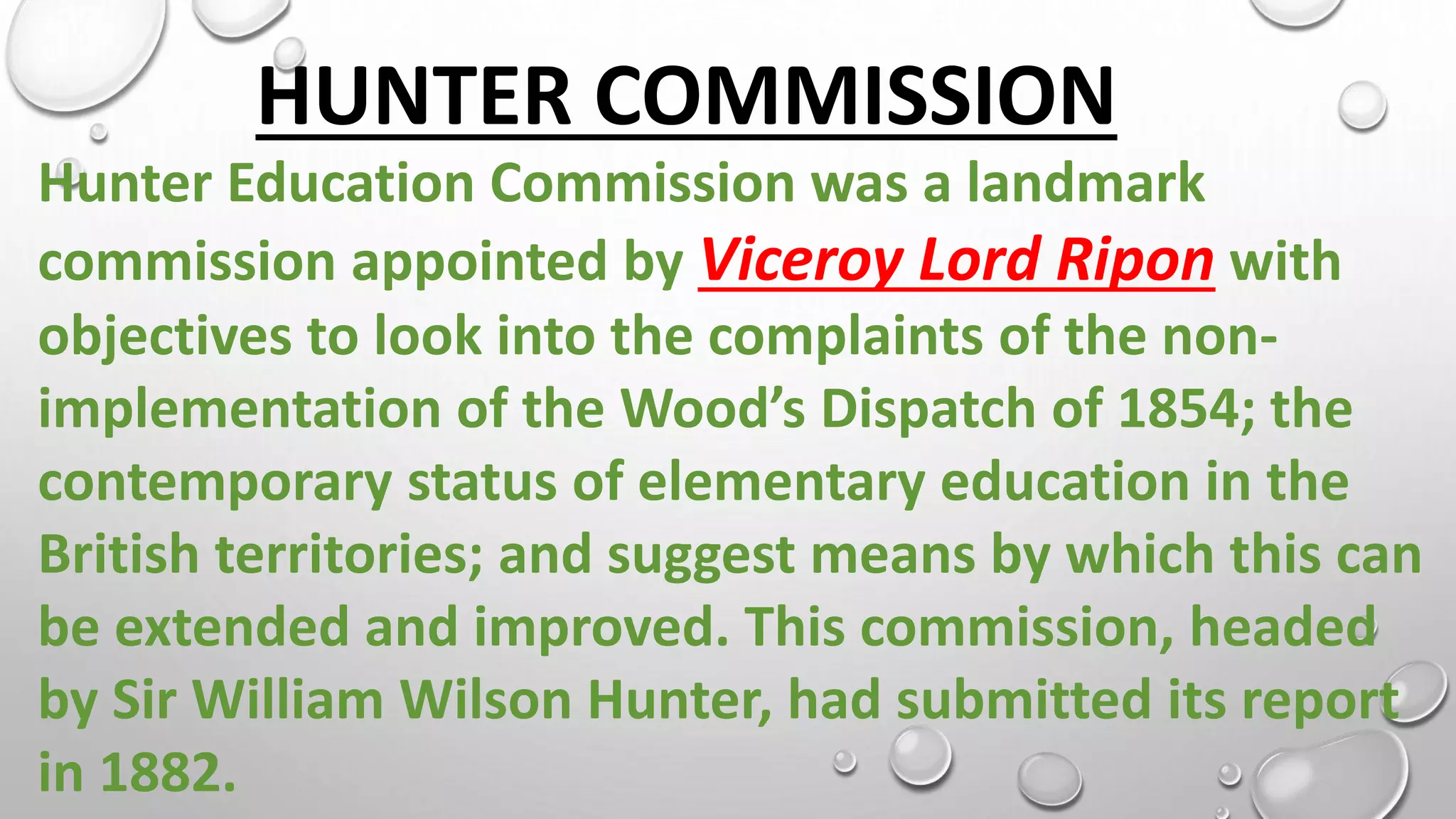 HUNTER COMMISSION | PPT