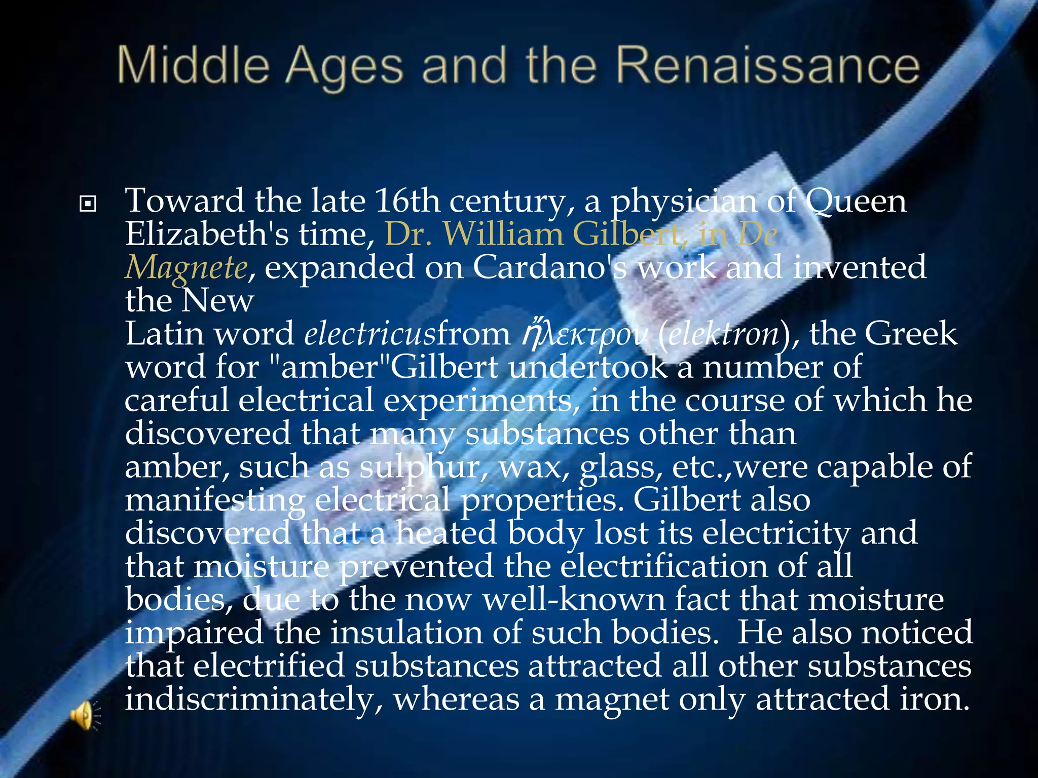 History of electricity | PPTX