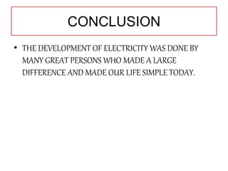 History of electricity | PPTX