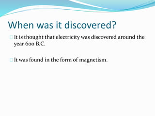 History of electricity (3) | PPT
