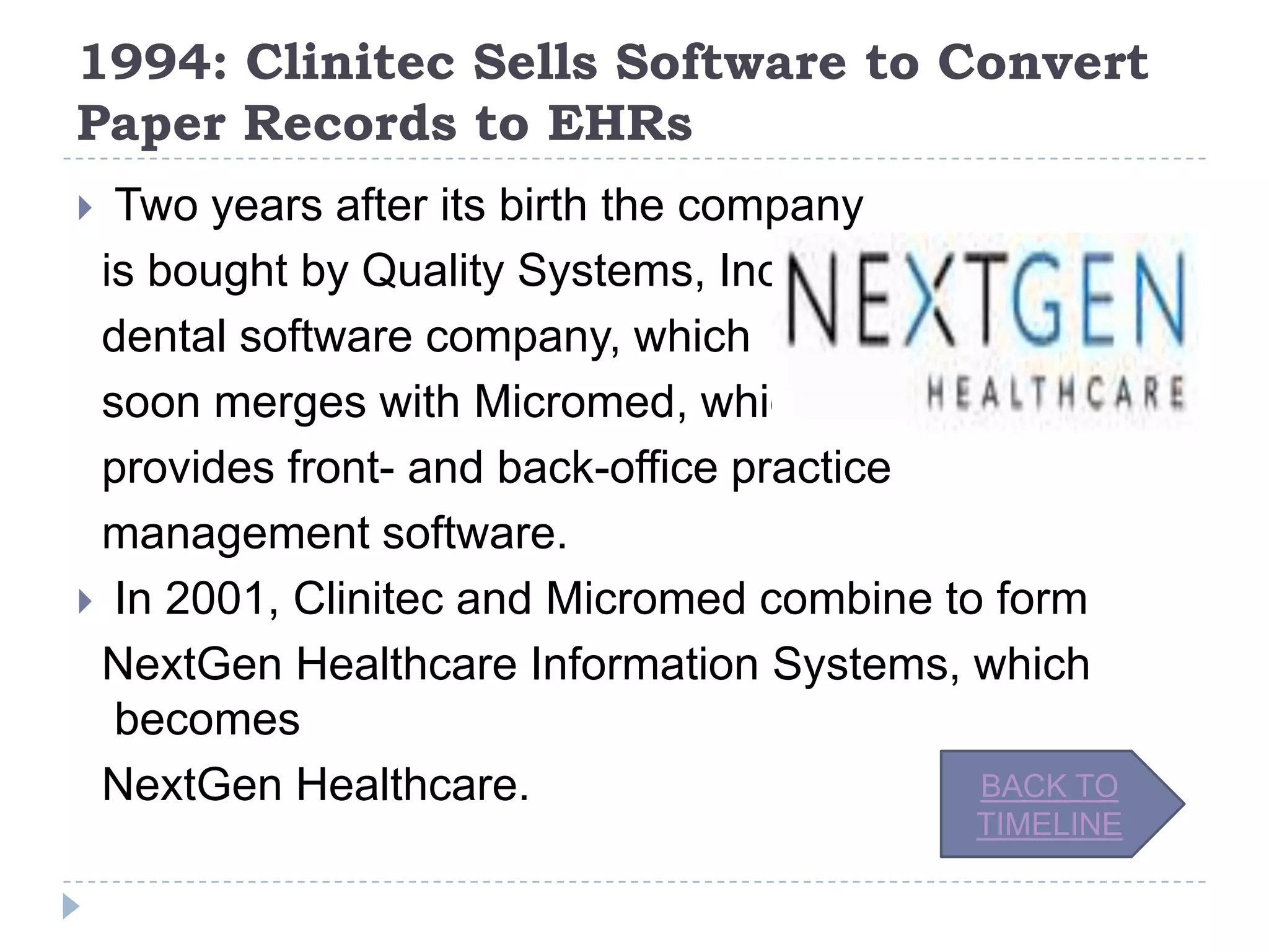 History of electronic health records ppt | PPTX